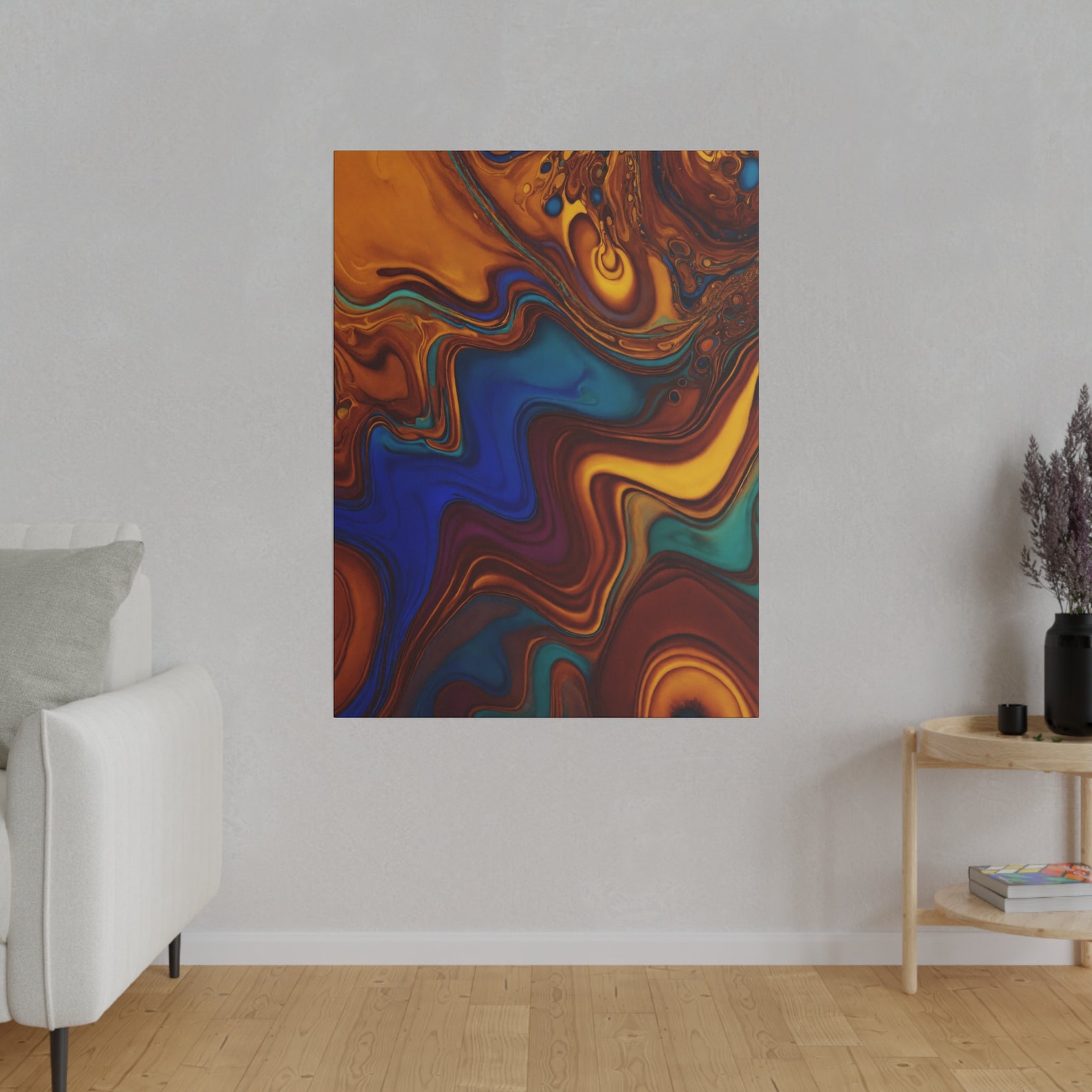 Multi Color Abstract Art Work Matte Canvas, Stretched, 0.75" - Etsy