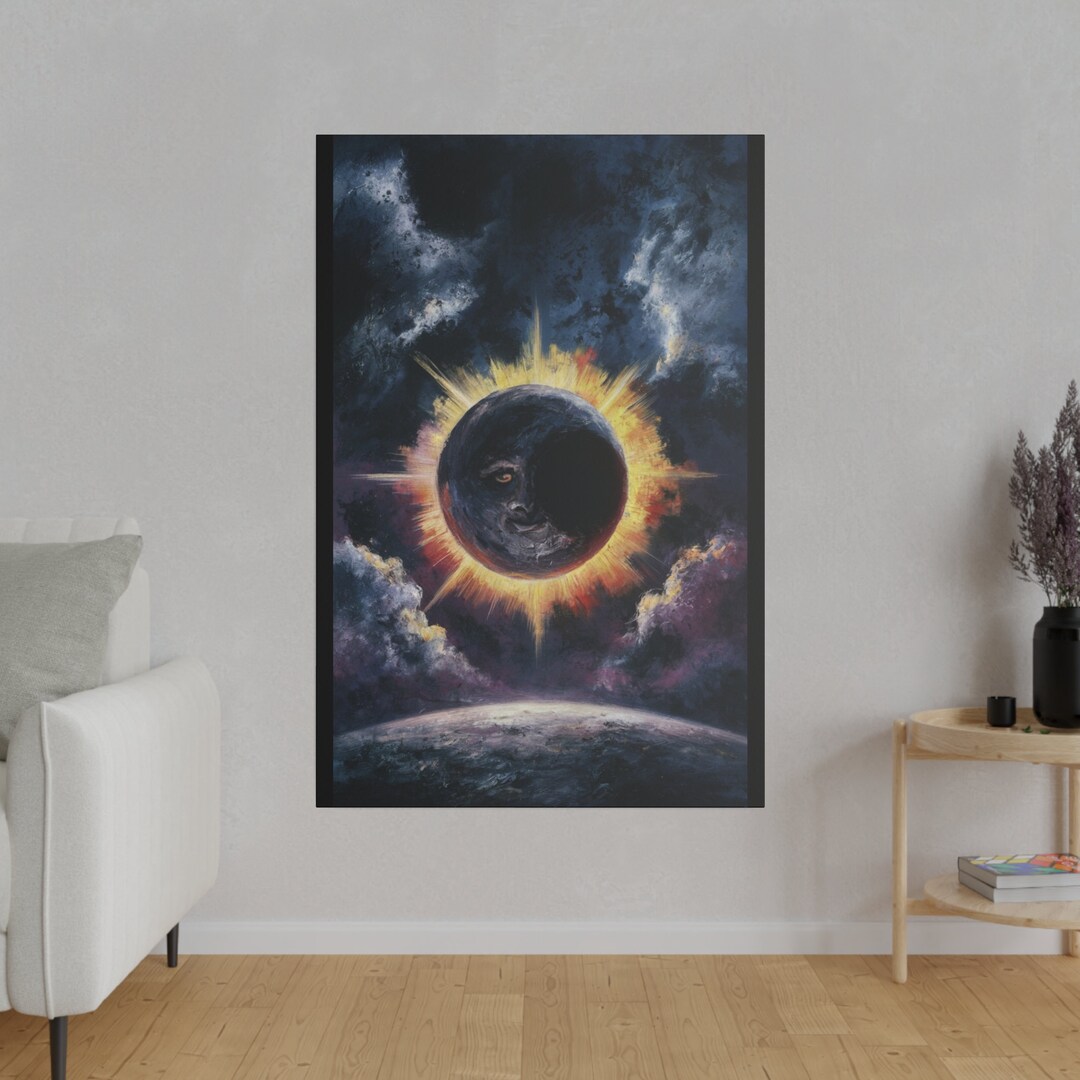 Eclipse Art Matte Canvas, Stretched, 0.75" - Etsy
