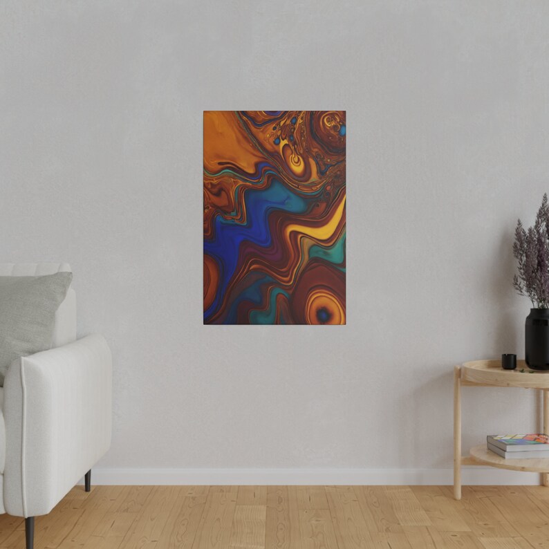 Multi Color Abstract Art Work Matte Canvas, Stretched, 0.75" - Etsy