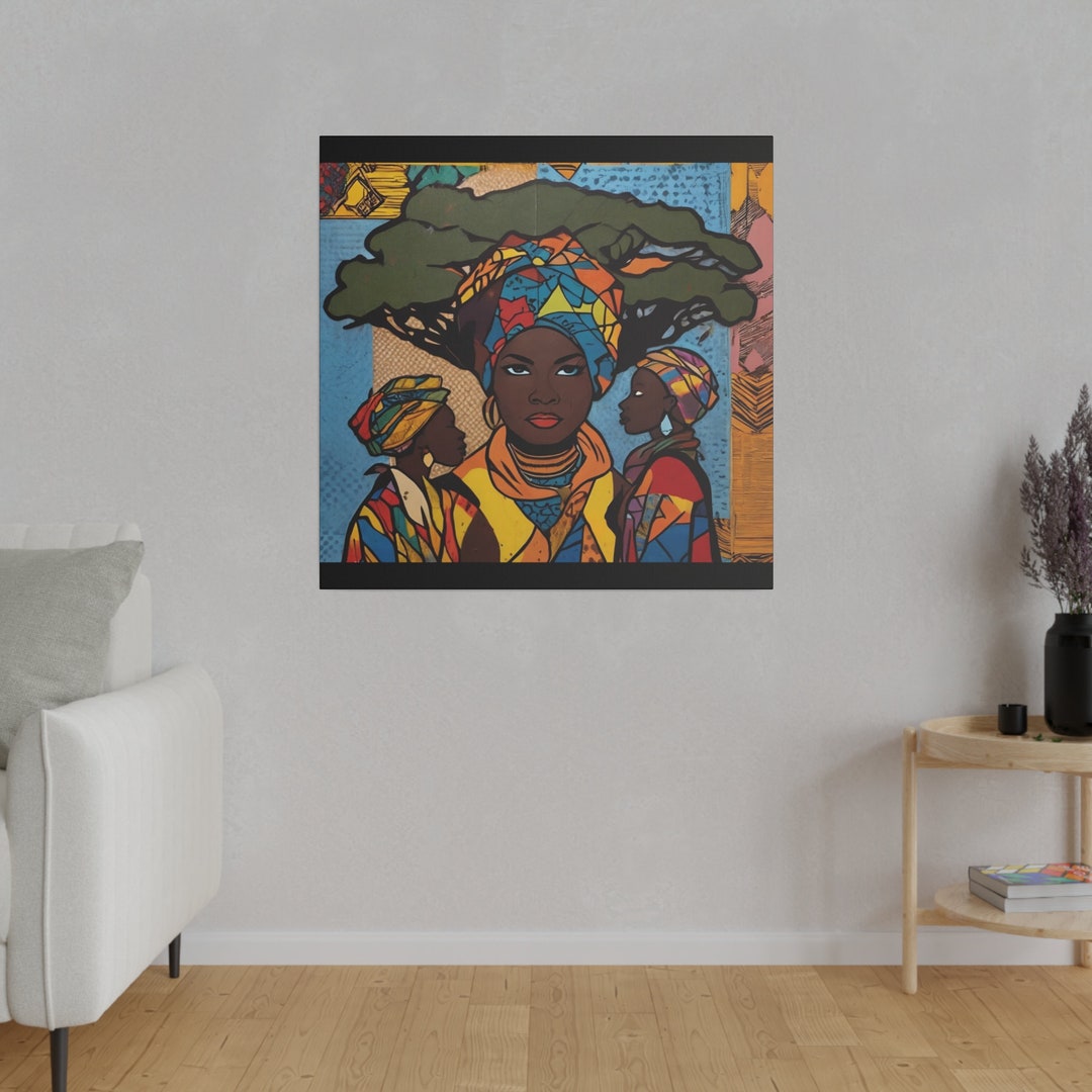 African Pop ART Matte Canvas, Stretched, 0.75" - Etsy