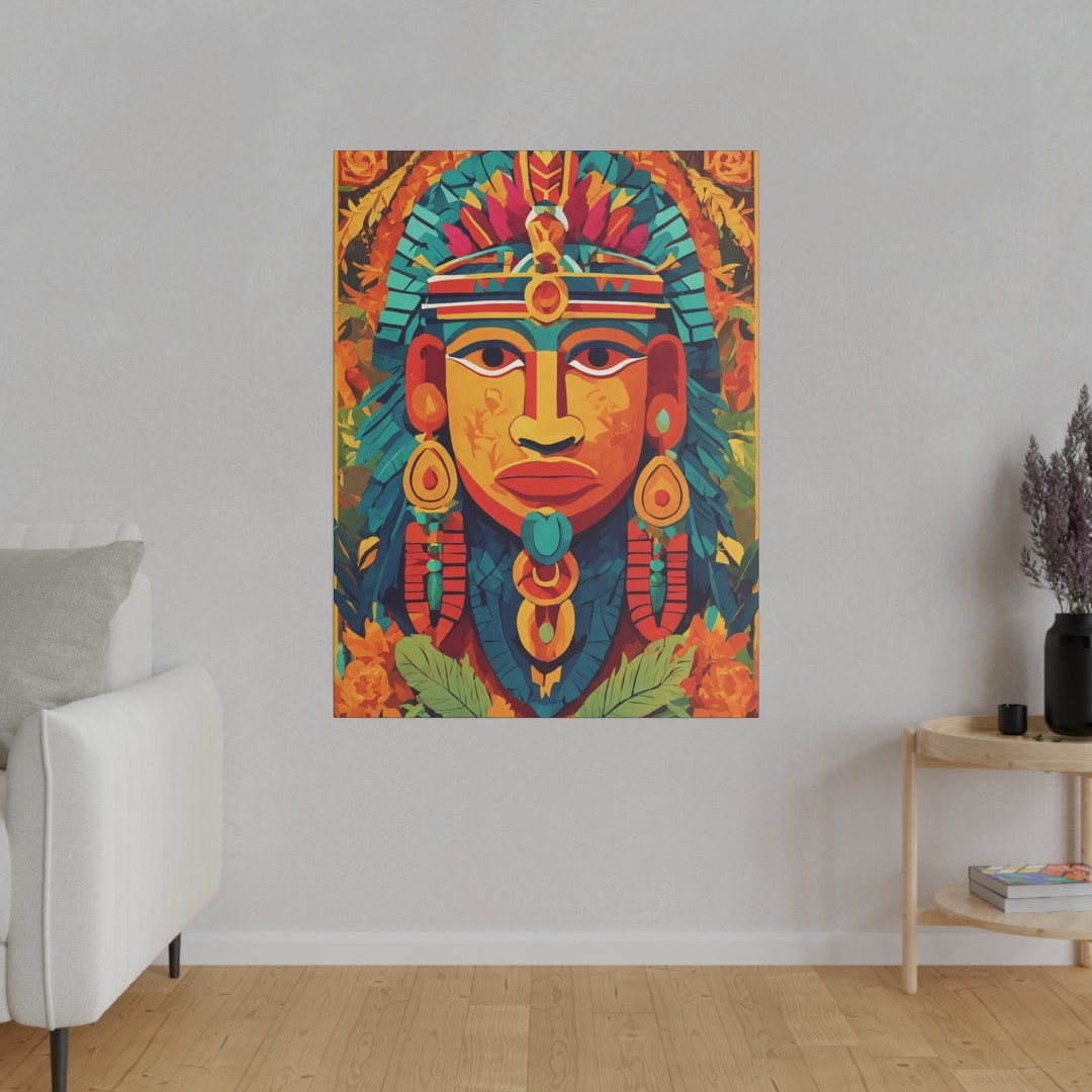 Beautiful Mayan Art Matte Canvas, Stretched, 0.75" - Etsy