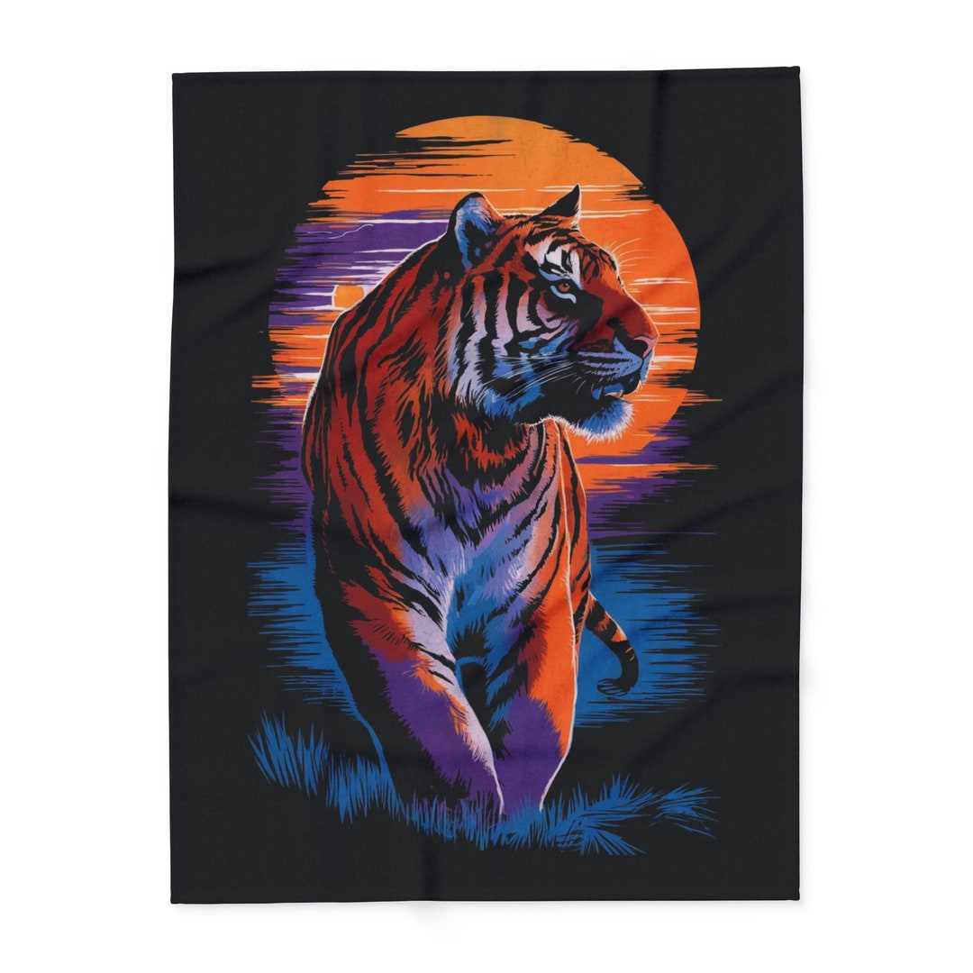 Majestic Tiger in the Forest and Sunset Multi Color Silhouette Arctic ...