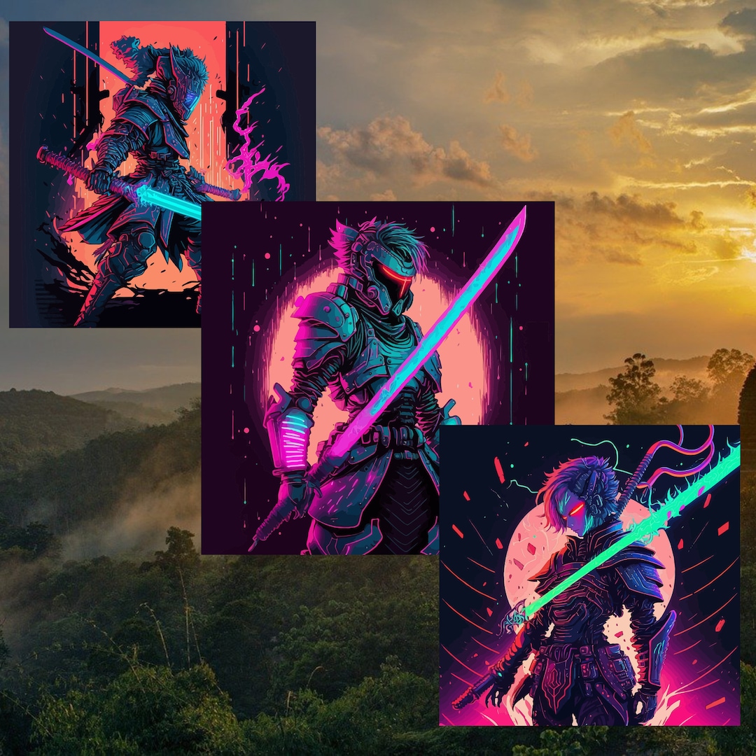 3 Ninja Samurai Warrior Posters/wall Art - Etsy