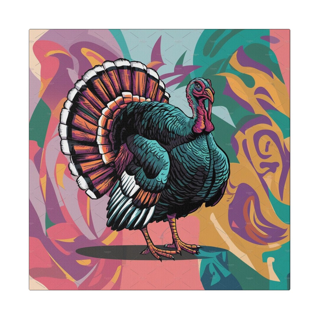 Turkey Illustration Abstract Background Matte Canvas, Stretched, 0.75 ...
