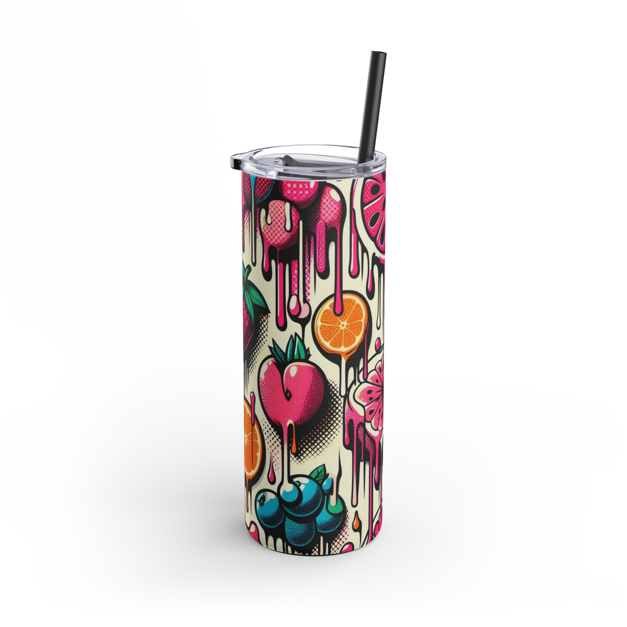 Fruit Dripping Paint Pop Art Maars Maker Skinny Matte Tumbler, 20oz - Etsy