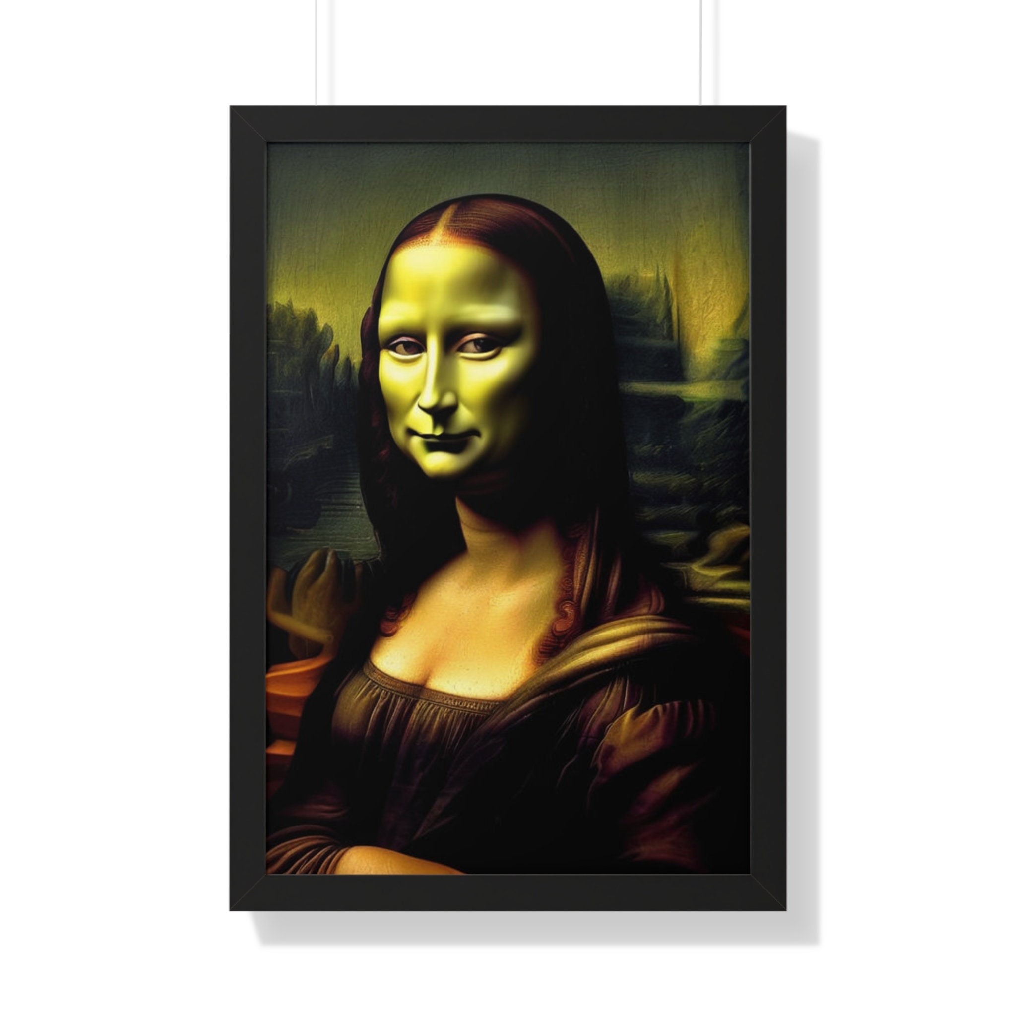 Halloween Theme Mona Lisa Framed Vertical Poster - Etsy