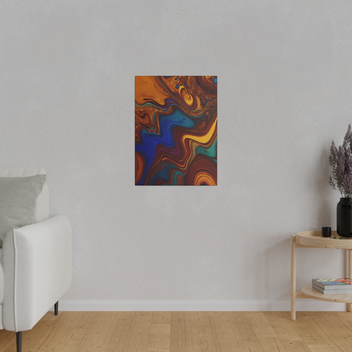 Multi Color Abstract Art Work Matte Canvas, Stretched, 0.75" - Etsy