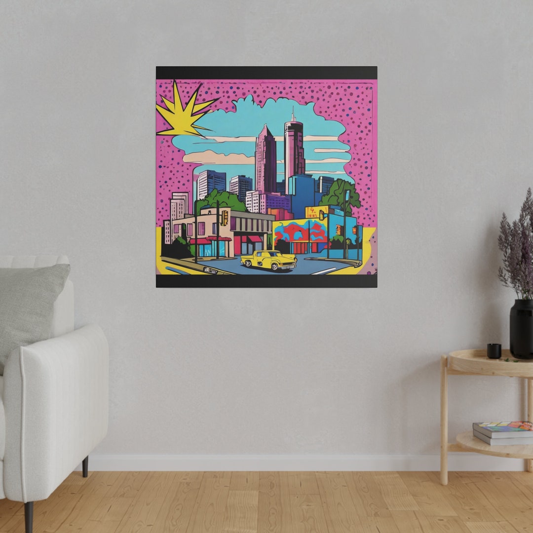 Urban View Pop ART Matte Canvas, Stretched, 0.75" - Etsy
