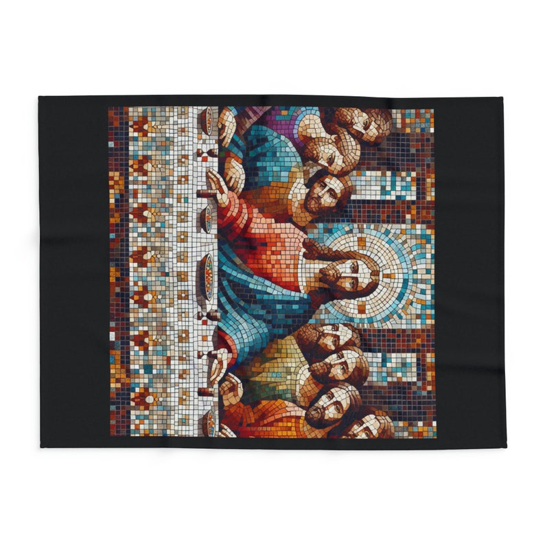 The Last Supper Mosaic Style Illustration Arctic Fleece Blanket - Etsy