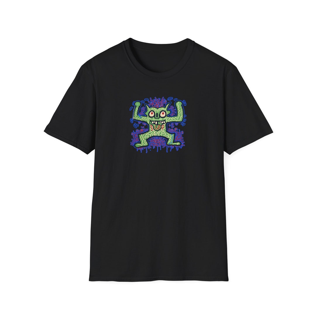 Monster in the Style of Keith Haring Art Shirt - Etsy