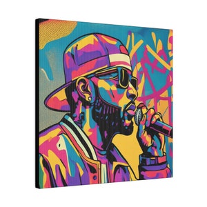 Hip Hop Pop Art GTA Style Art Matte Canvas, Stretched, 0.75" - Etsy