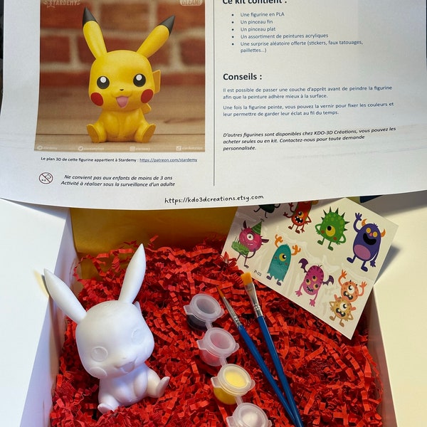Pikachu Painting Kit - Etsy