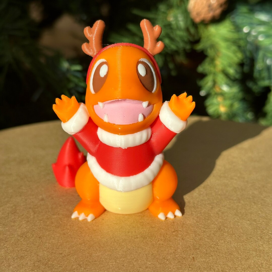 Pokémon Figure Charmander Christmas Edition Charmander - Etsy