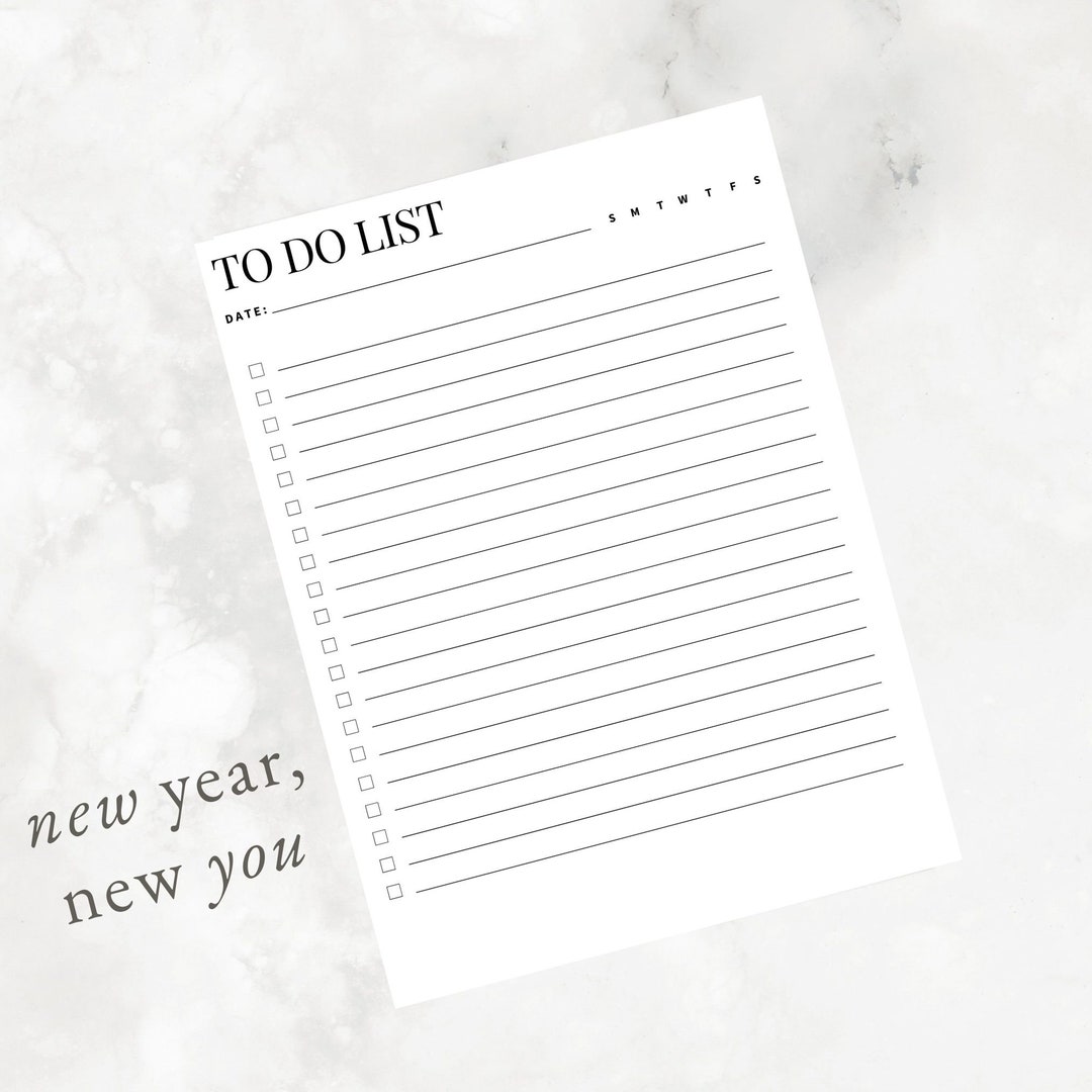 Daily Task Journal, Instant Download, Daily Printable to Do Sheet ...