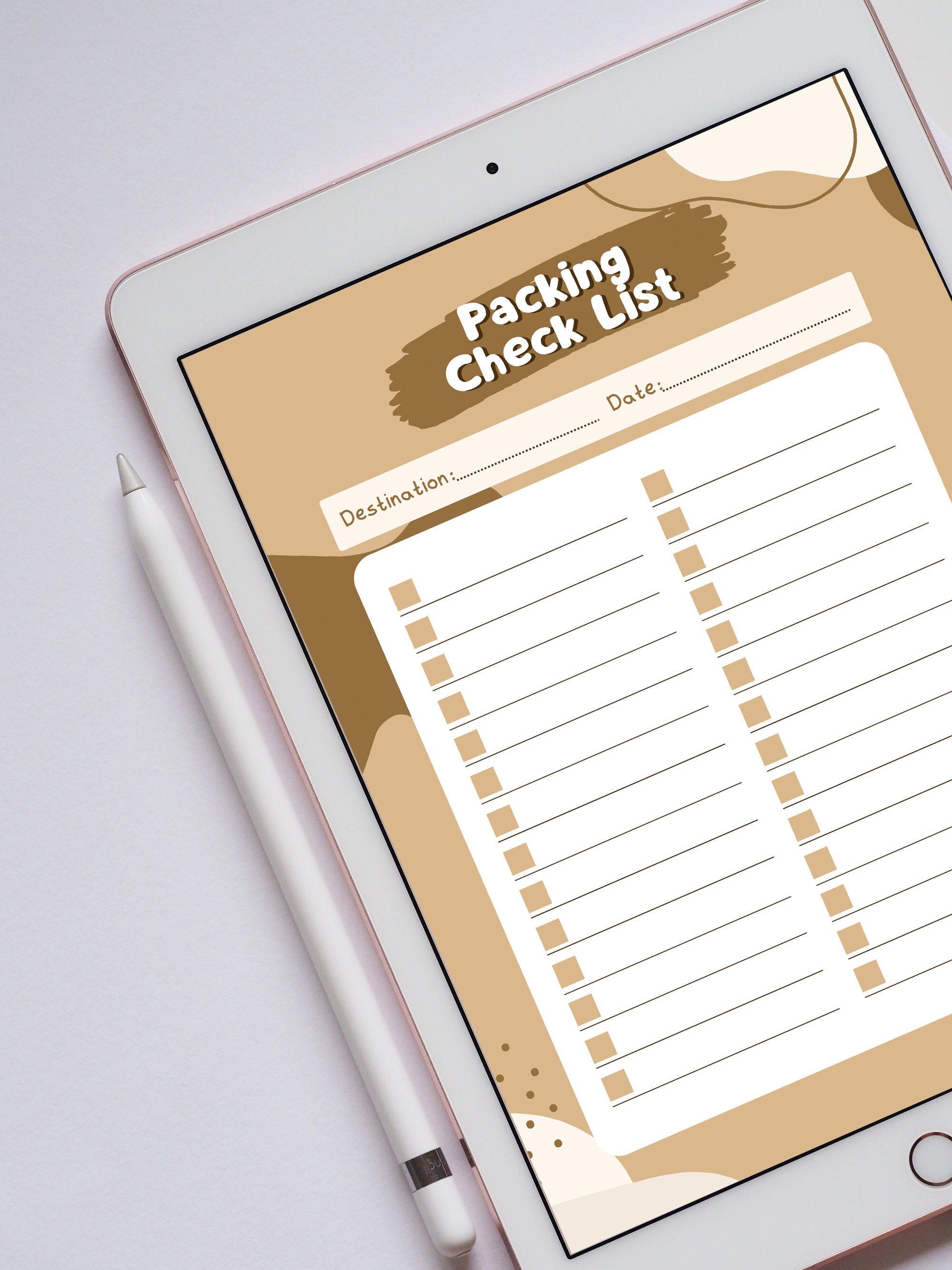 Printable Packing Checklist Travel Checklist Digital Packing List - Etsy