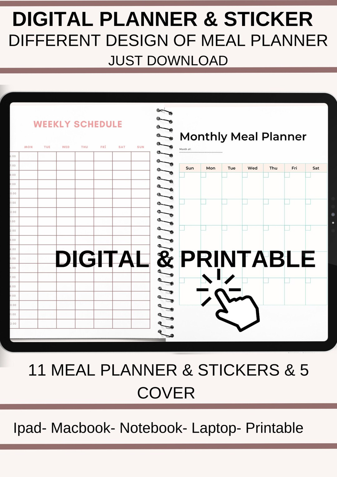 Digital Planner, Goodnotes, Meal Planner, iPad Planner, Notability ...