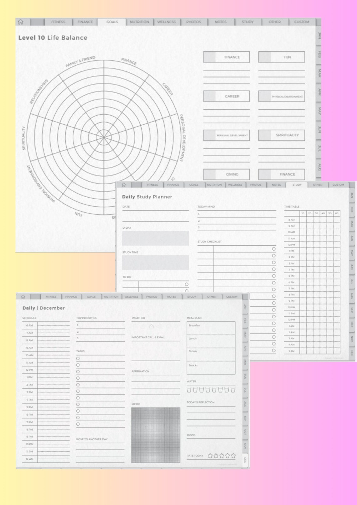 Undated Goodnotes Planner, Timeless Planner, Yearly Digital Planner ...