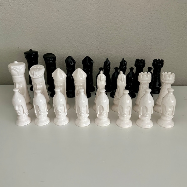 Ceramic Chess Set - Etsy