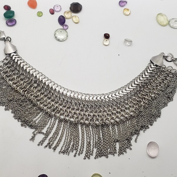 Silver Fringe Dangle - Etsy