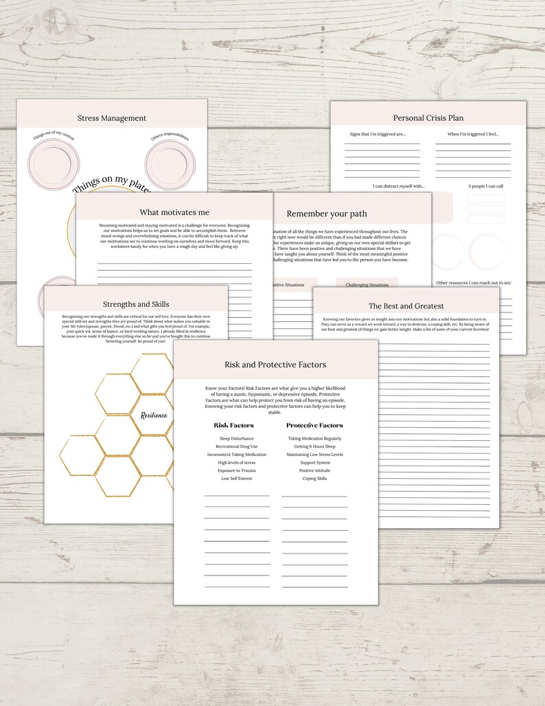 Bipolar Disorder Journal: Self-care, Mood Tracker (digital Download) - Etsy