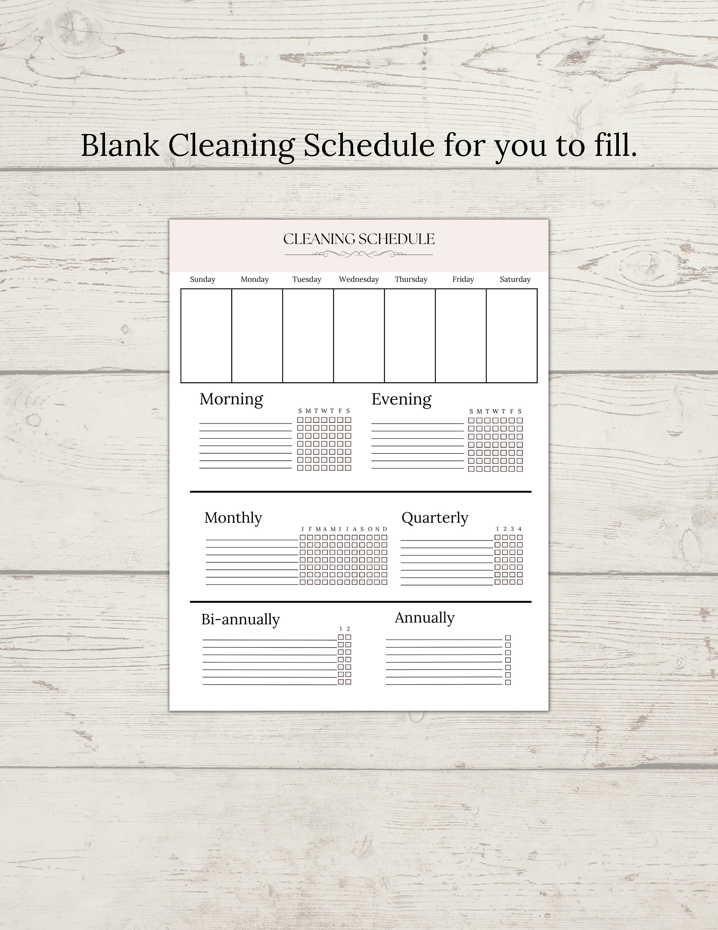 Cleaning Schedule | Weekly Cleaning | Monthly Cleaning | Annual ...