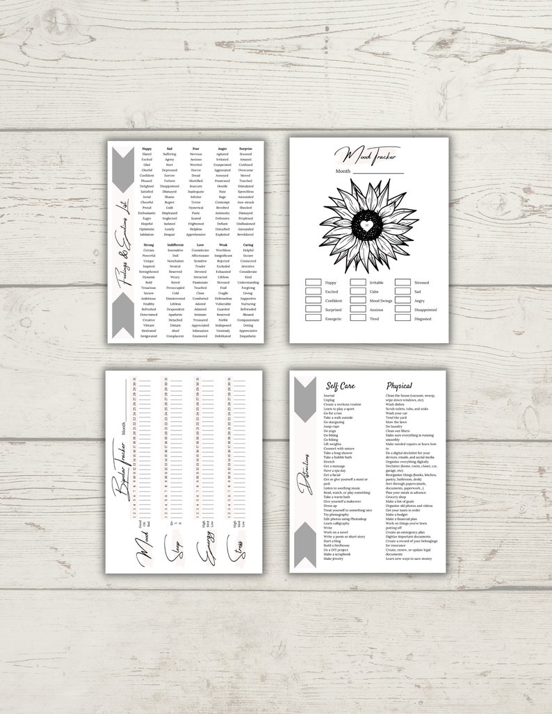 Bipolar Disorder Journal, Bipolar Symptom Log, Bipolar Mood Tracker ...