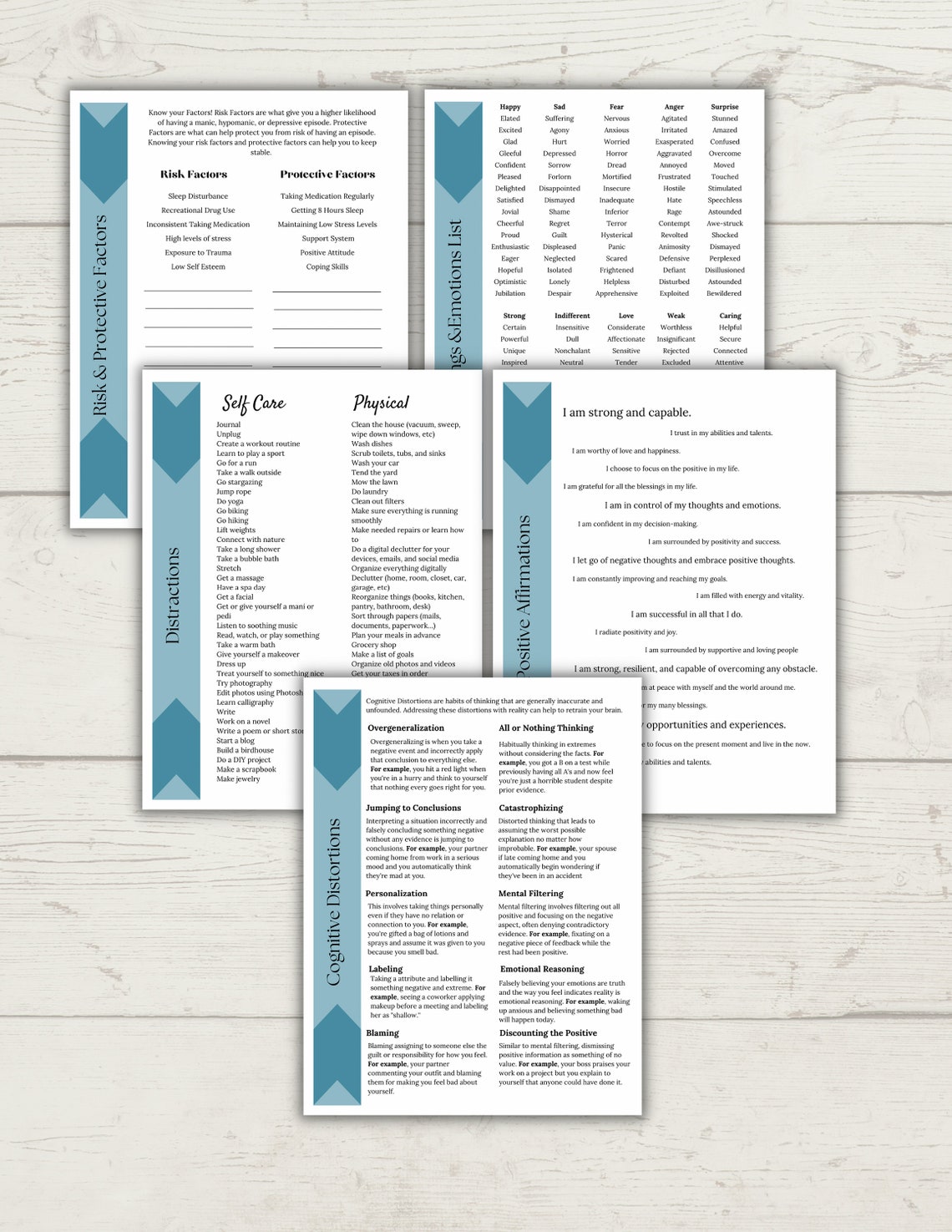 Bipolar Disorder Journal Bipolar Symptom Log Bipolar Mood Tracker ...
