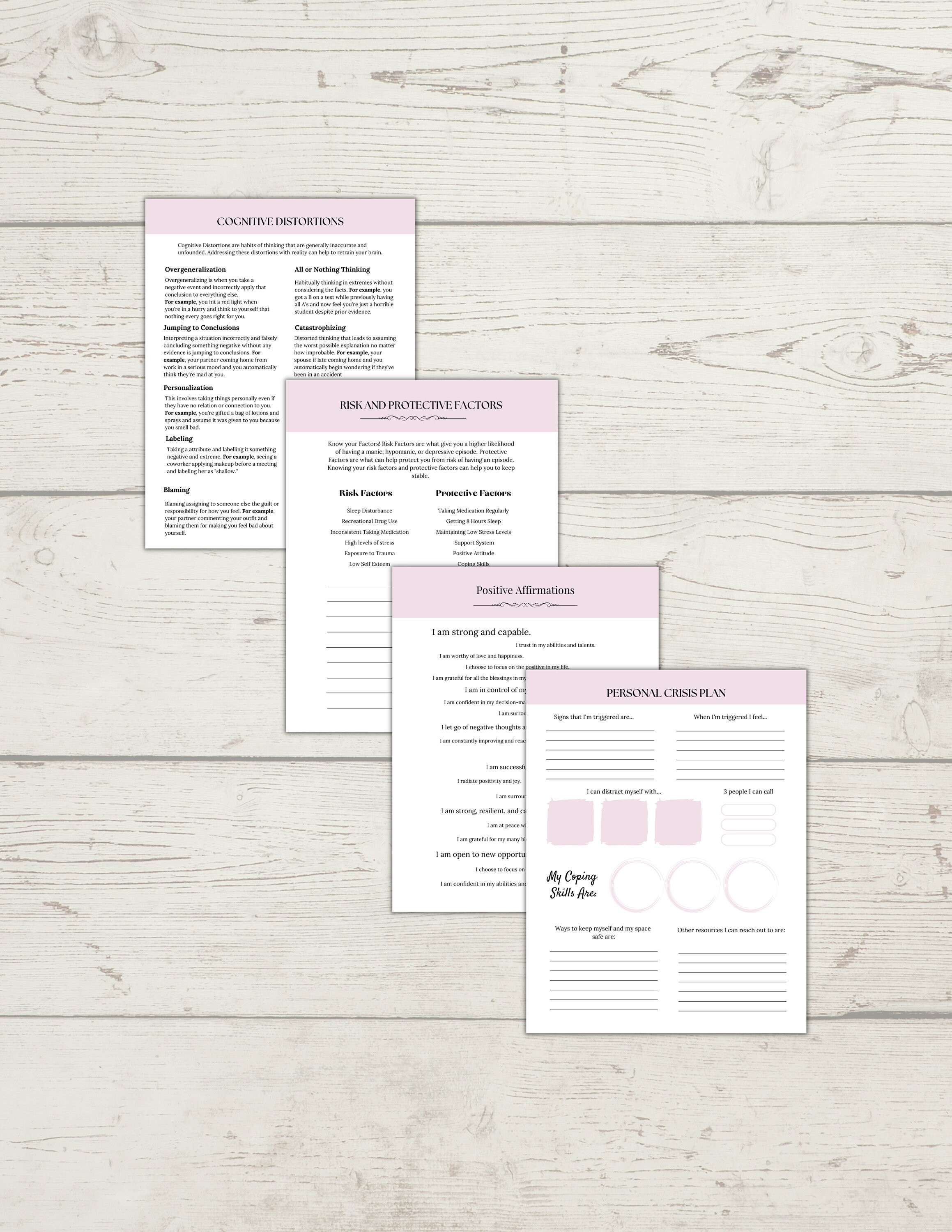 Floral Bipolar Therapy Tracker Purple Flower Journal Bipolar Disorder ...