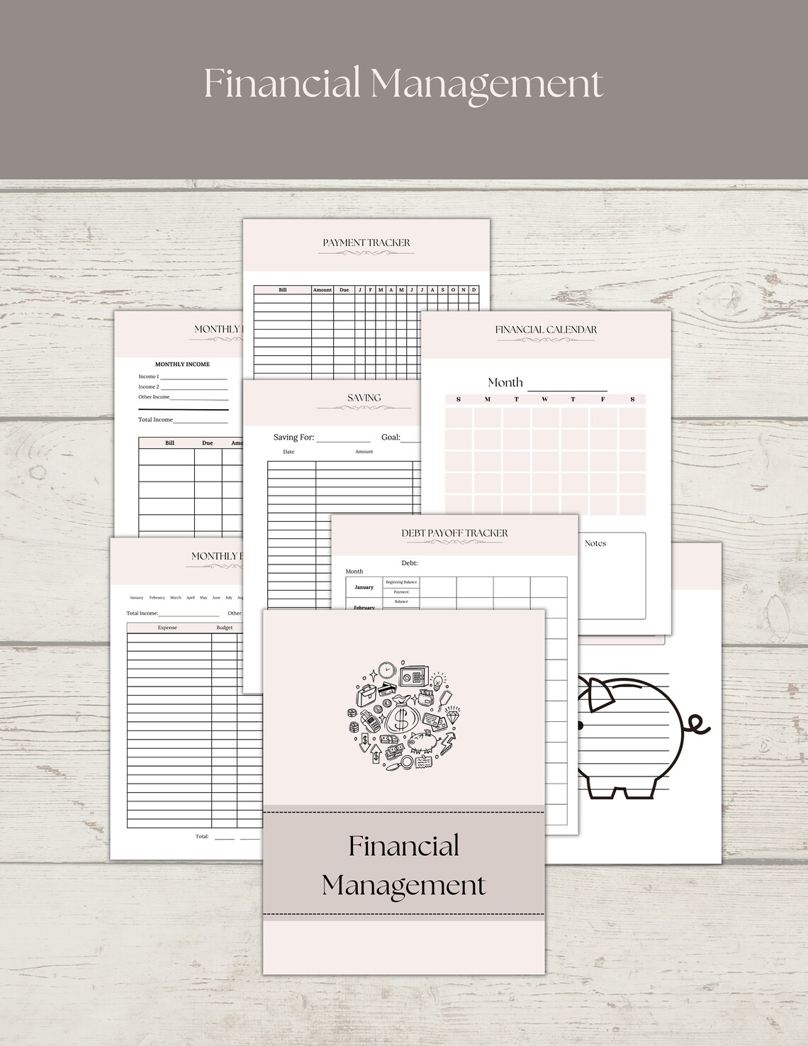 Printable Home Management Binder Household Management Pink Digital Life ...