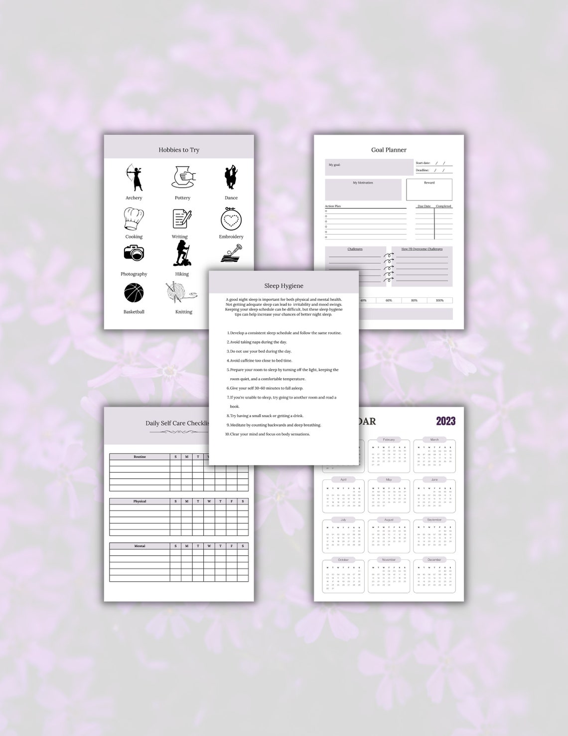 Floral Bipolar Journal Bipolar Therapy Journal Mental Health Journal ...