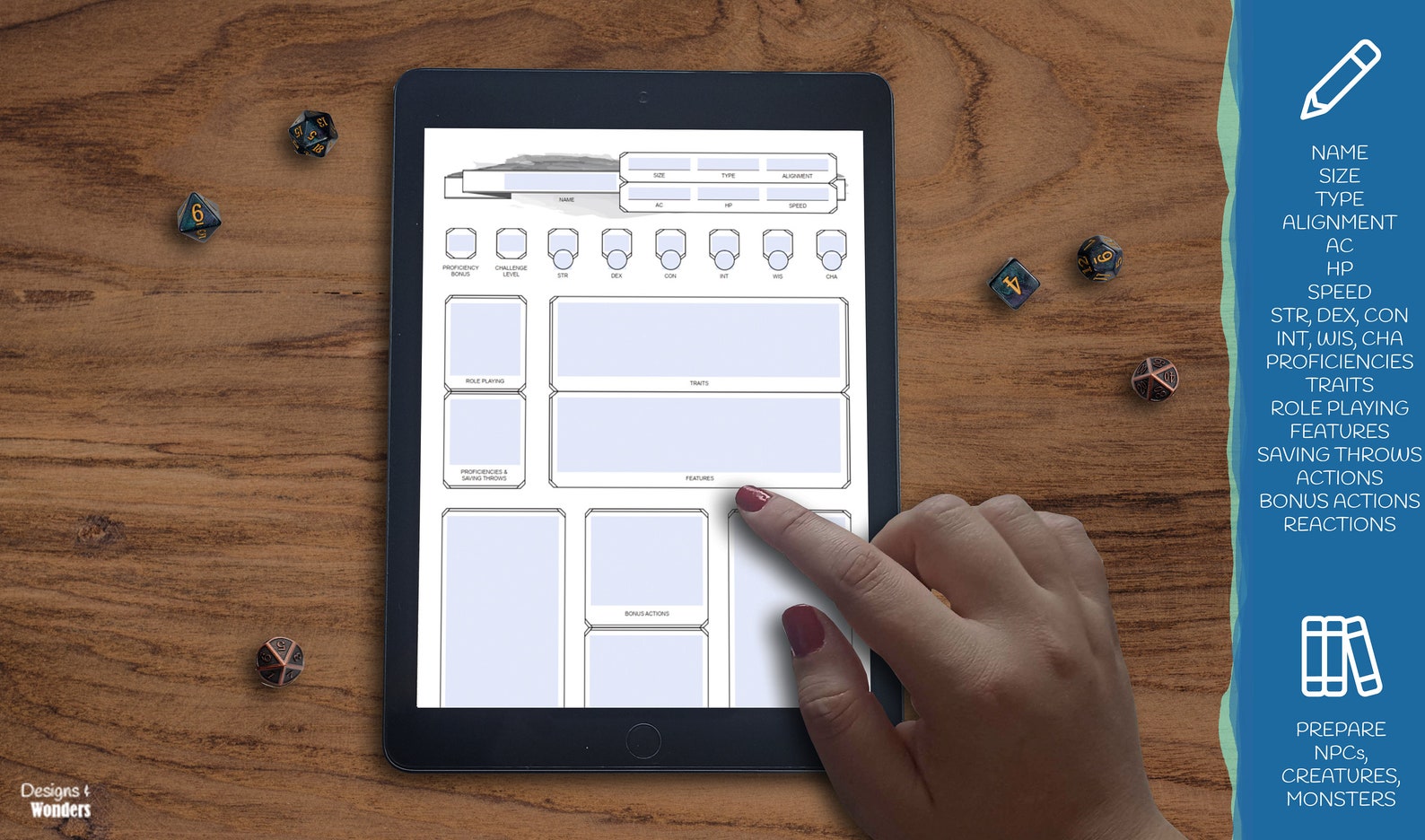 Stat Block Page for D&D 5e | Dungeons and Dragons | DM Stats Block ...
