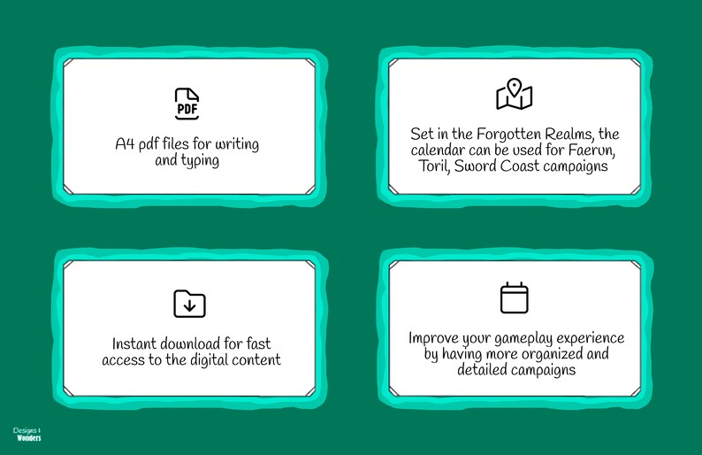 Minimalist Campaign Calendar | D&D 5e | Forgotten Realms, Faerun, Toril ...