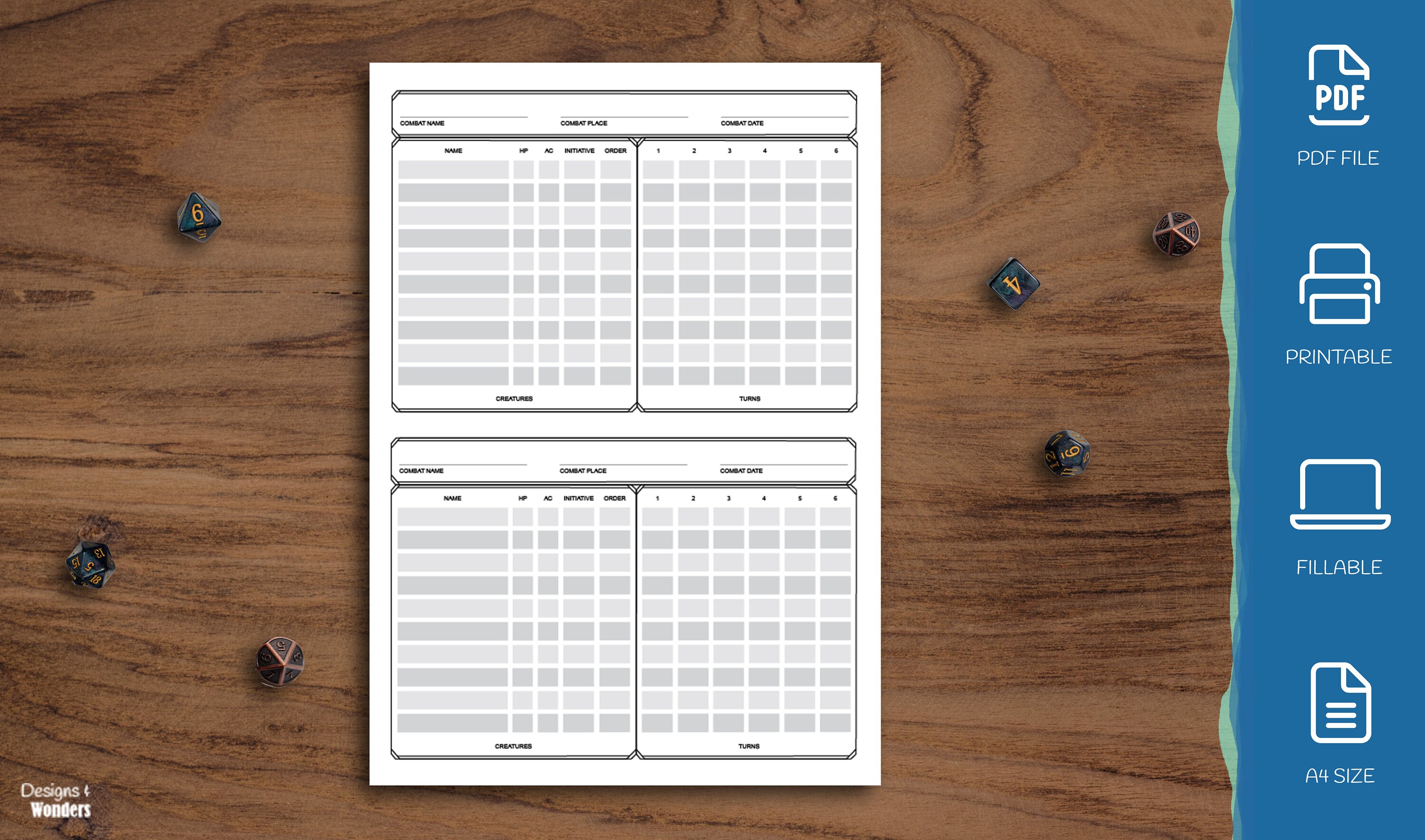Combat Tracker for D&D 5e Dungeons and Dragons DM Combat Helper ...