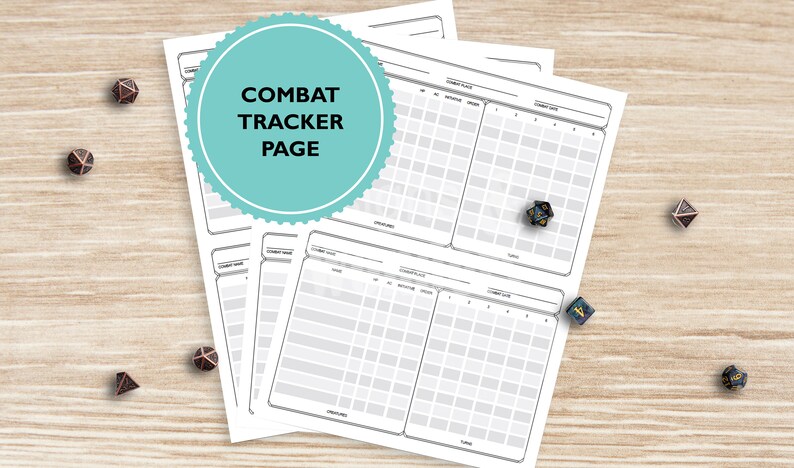 Combat Tracker for D&D 5e Dungeons and Dragons DM Combat - Etsy