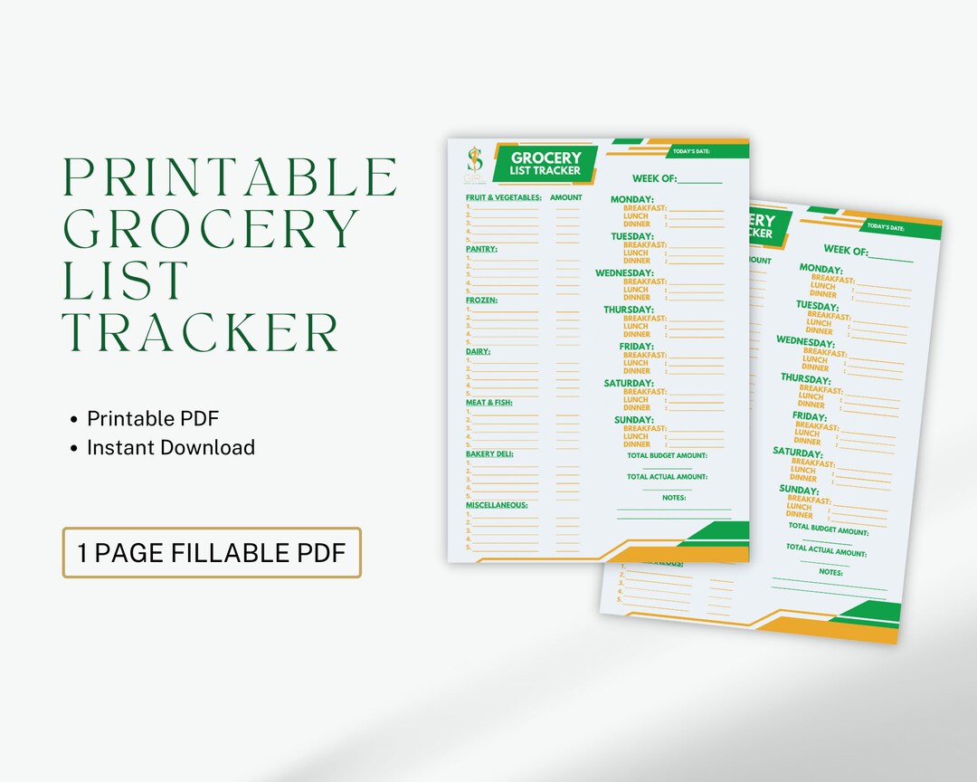 Daily Meal Planner and Grocery List Notebook Recipe Planner Shopping ...