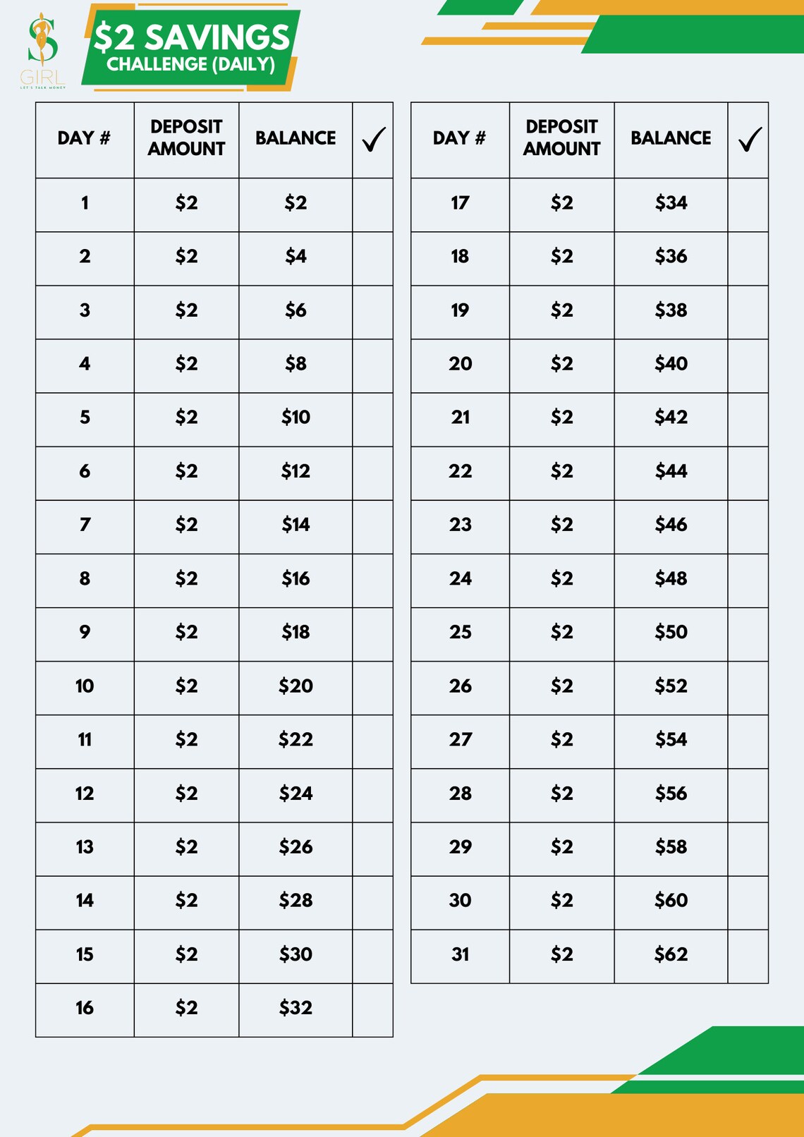 Printable Daily Savings Challenge Planner: Money & Cash Budget (PDF) - Etsy