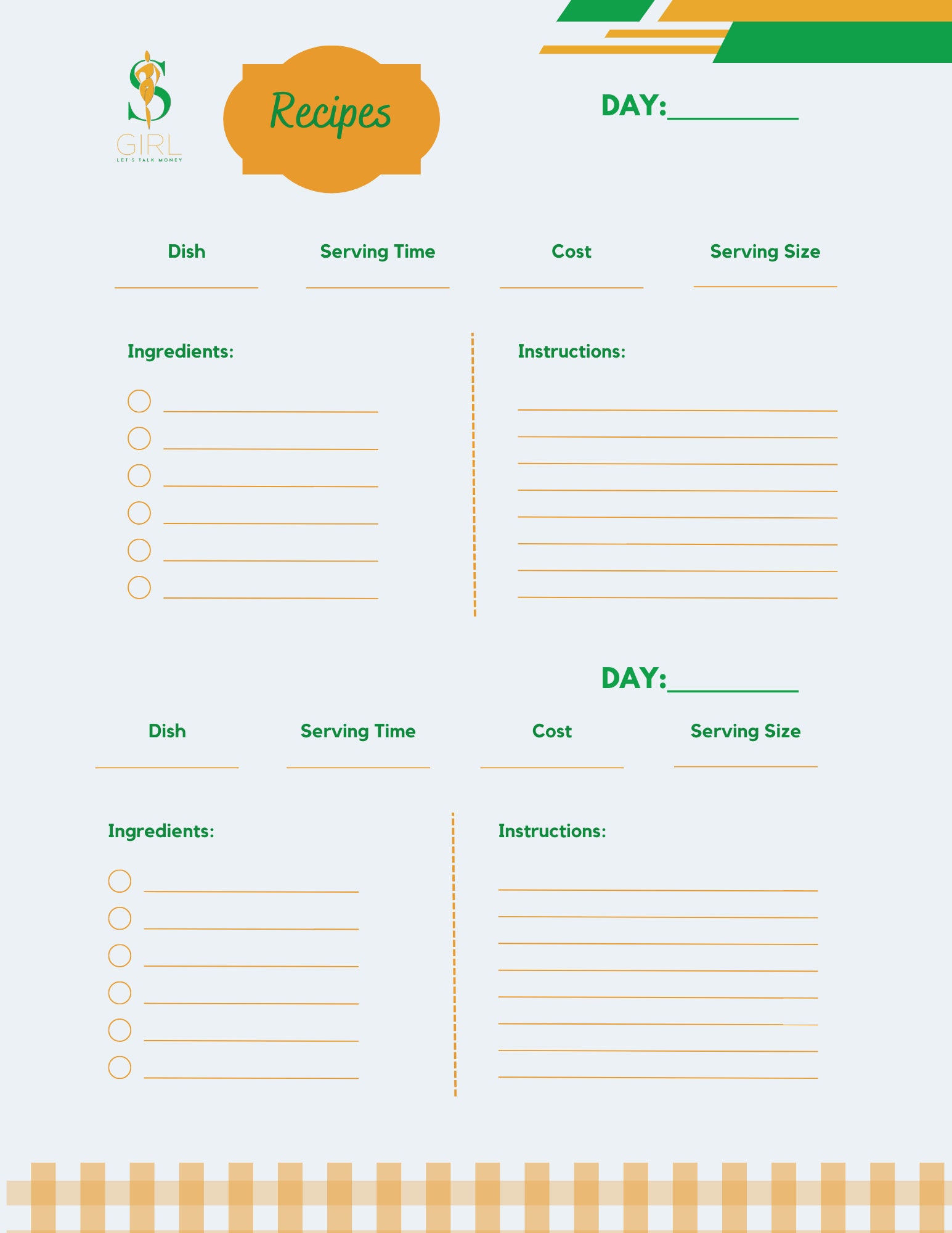 Daily Meal Planner and Grocery List Notebook Recipe Planner Shopping ...