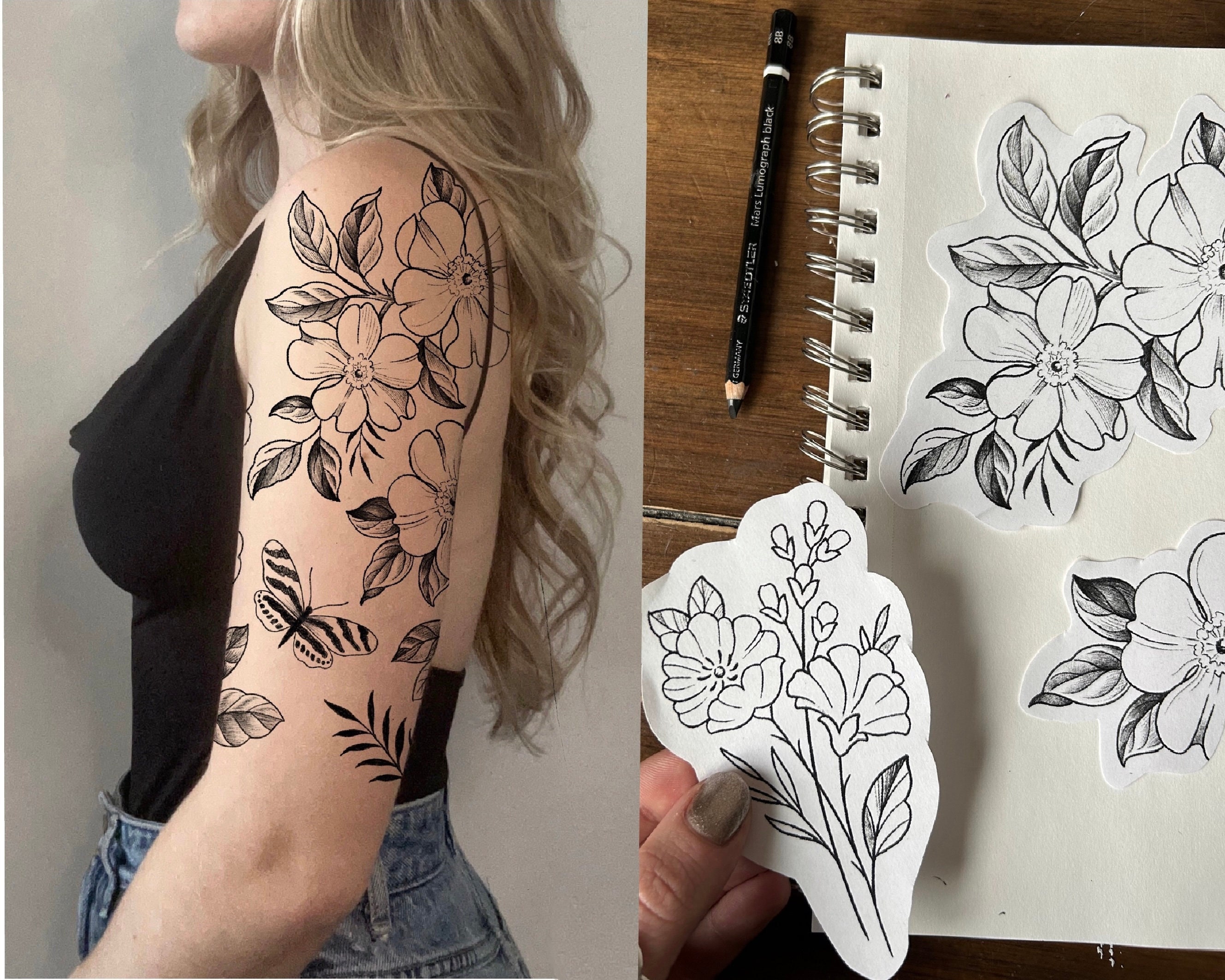 Wild Rose Tattoo Ticket - Etsy