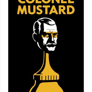 Colonel Mustard Poster – Clue Game Pop Art Print, Funny Wall Decor ...