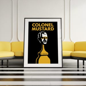 Colonel Mustard Poster – Clue Game Pop Art Print, Funny Wall Decor ...
