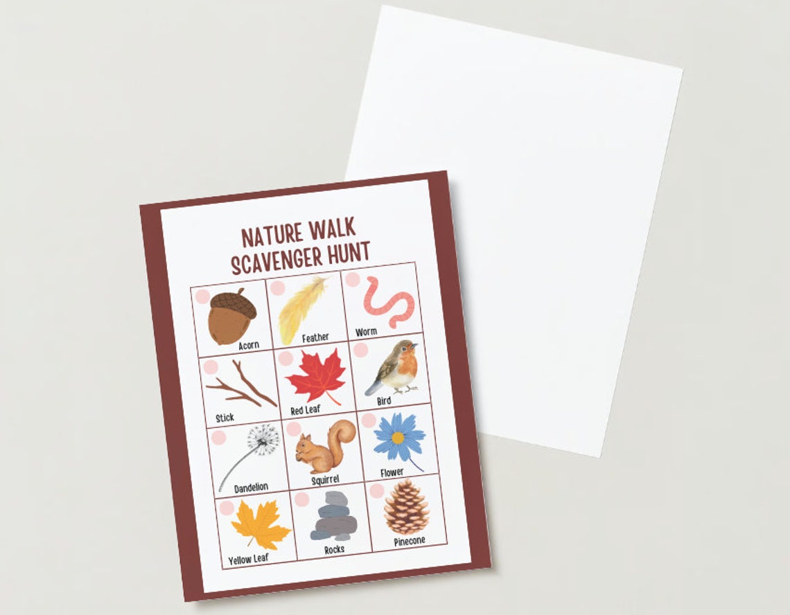 Nature Walk Scavenger Hunt | Nature Walk Activity for Kids | I-spy ...