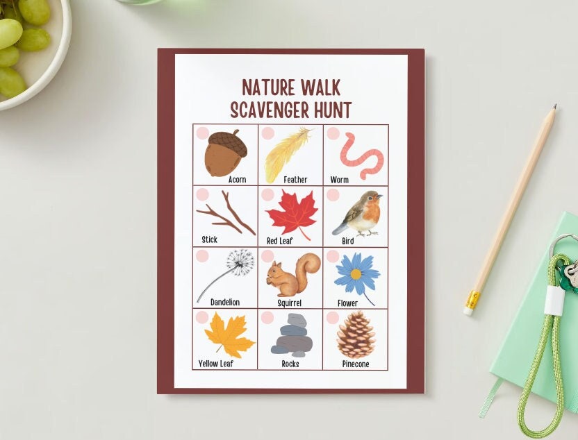Nature Walk Scavenger Hunt | Nature Walk Activity for Kids | I-spy ...
