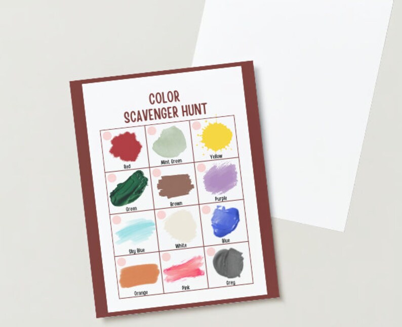 Color Scavenger Hunt | Scavenger Hunt for Kids | Find the Colors ...