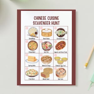 Chinese Foods Scavenger Hunt | Chinese Cuisine Activity | PDF Download ...