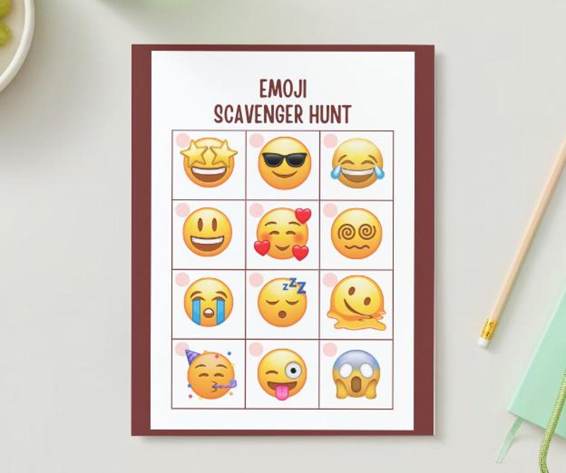 Emoji Scavenger Hunt | Emoji Activity for Kids | Digital Download - Etsy