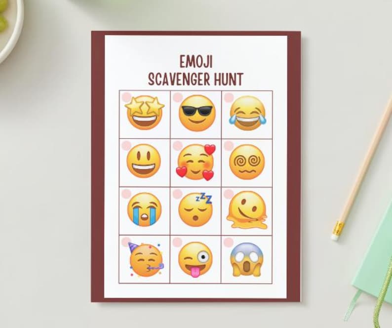 Emoji Scavenger Hunt | Emoji Activity for Kids | Digital Download - Etsy