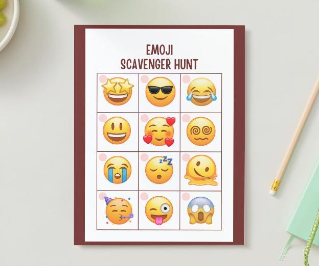 Emoji Scavenger Hunt | Emoji Activity for Kids | Digital Download - Etsy