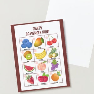 Fruits Scavenger Hunt | Grocery Store Activity for Kids | Fruit ...