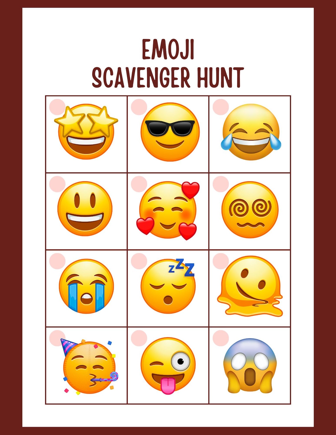 Emoji Scavenger Hunt | Emoji Activity for Kids | Digital Download - Etsy