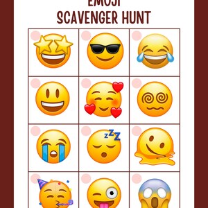 Emoji Scavenger Hunt | Emoji Activity for Kids | Digital Download - Etsy